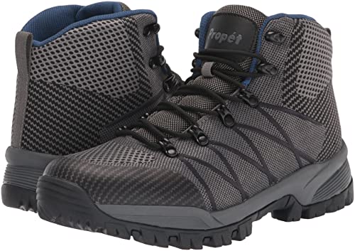 Propét Men's Traverse Hiking Boot, Grey/Black, 14 Wide