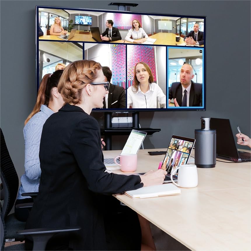 KanDao Meeting 360 Video Conference Camera, 8K Captured 1080P 360-degree Meeting Room Camera, 8*Mics, 20W Speaker, 4-in-one USB Conference Webcam, Smart Tracking Zooming, Wide-Angle, Plug & Play