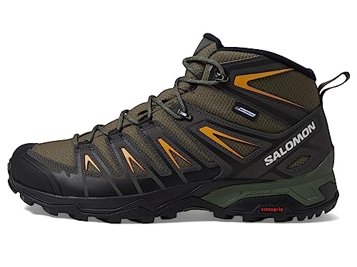 Salomon X Ultra Pioneer MID CLIMASALOMON Waterproof Hiking Boots for Men Trail Running Shoe, Olive Night, 14