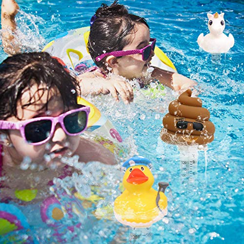 XY-WQ Floating Pool Thermometer, Large Size Easy Read for Water Temperature with String for Outdoor and Indoor Swimming Pools and Spas (Duck)