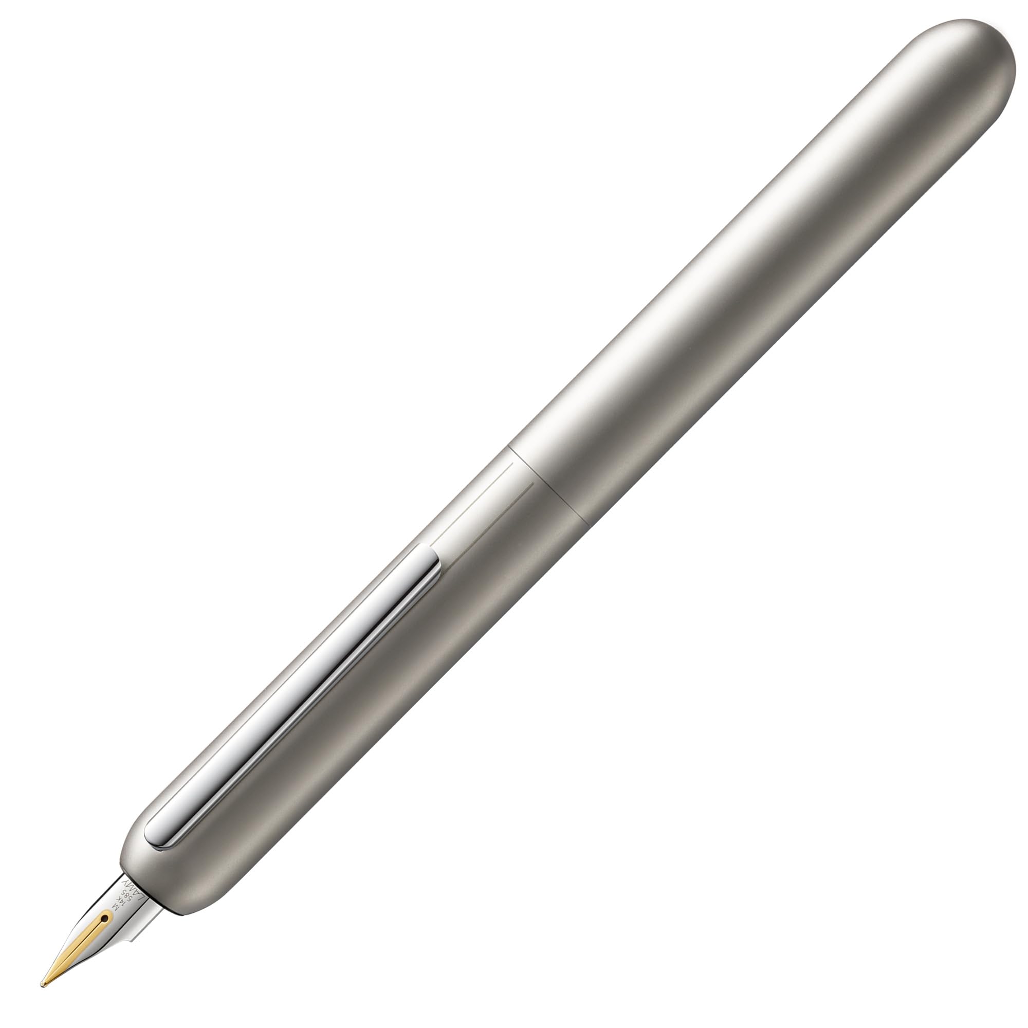 LAMY L74-F Fountain Pen, Nib F (Fine), Dialog 3, Palladium Coat, Dual Use Type