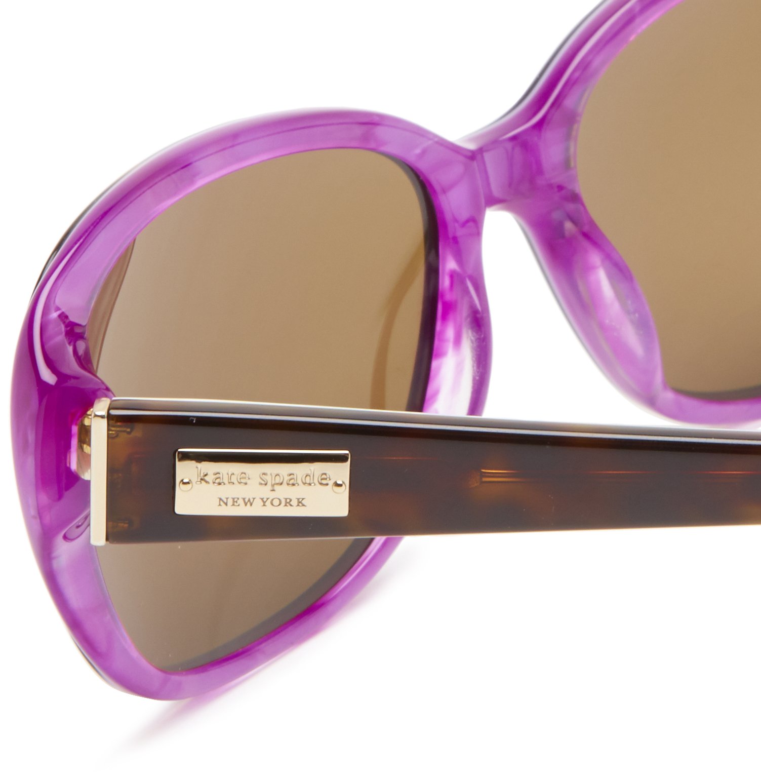 Kate Spade New York Hilde - Polarized Tortoise Purple/Dark Brown Polarized One Size