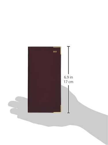 Letts Classic Slim month to view 2022 diary - burgundy