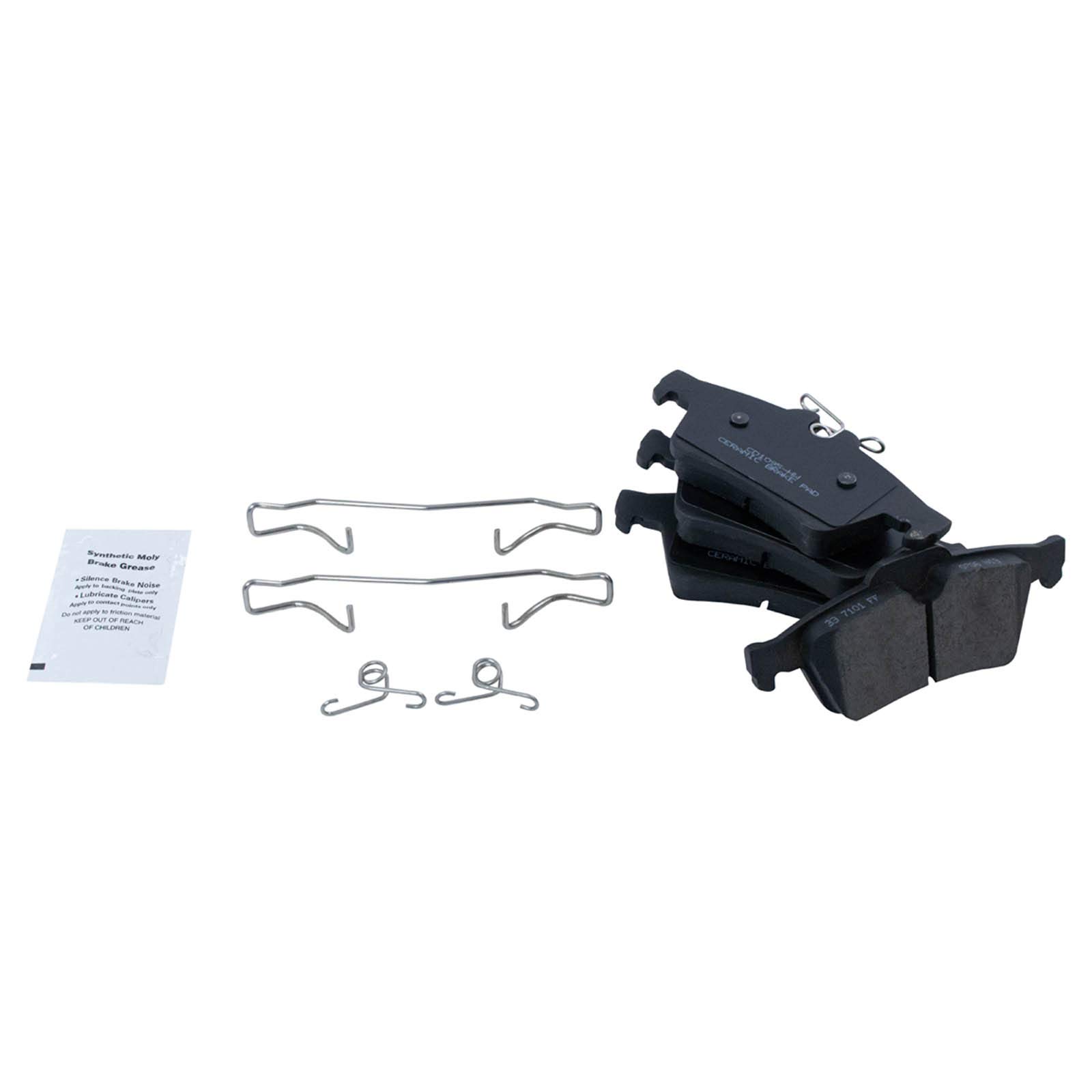 TRQ Front and Rear Brake Pad & Rotor Kit Brake Pads Brake Rotor Ceramic Premium G-Coated Compatible with 2006-2013 Mazda 3
