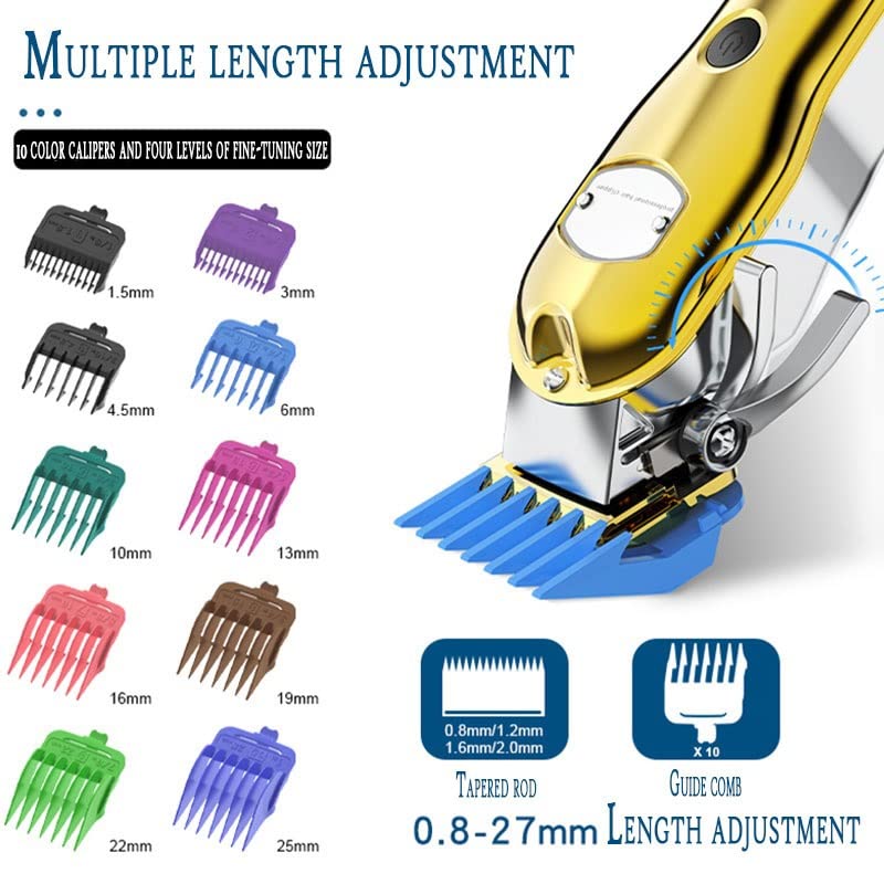 JQUAL Hair Cutting Tool, Professional cord cordless IPX7 hair trimmer electric 8W powerful hair clipper kit adjustable