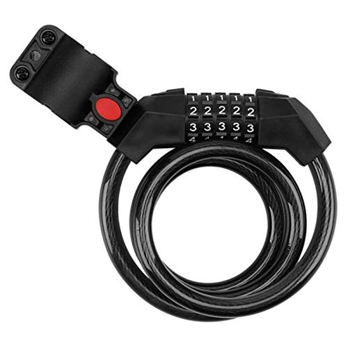 RUKDA Bicycle Lock -Digit Password Lock Combination Number Code Bike Bicycle Cycle Lock Steel Cable Chain Self-contained Lock Frame Bike Lock