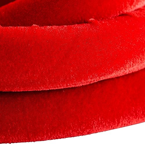 Juvale Set of 2 Red Velvet Stanchion Rope - 5 ft Control Barriers with Polished Silver Hooks