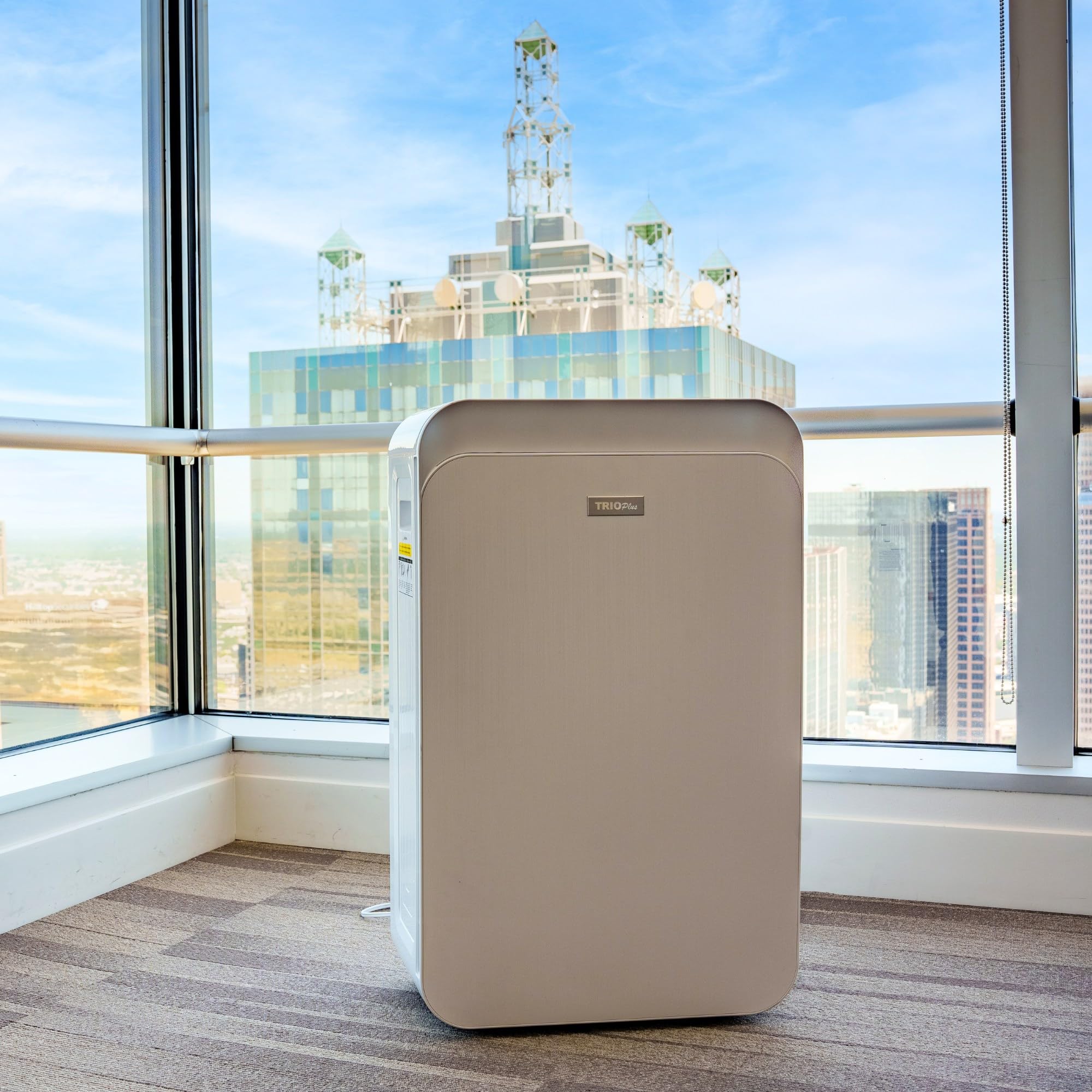 TRIO PLUS 5-Stage HEPA Air Purifier with UVC, PCO, Carbon, Air Quality Sensor, & Auto Function β Covers Up to 3,300 Sq. Ft.