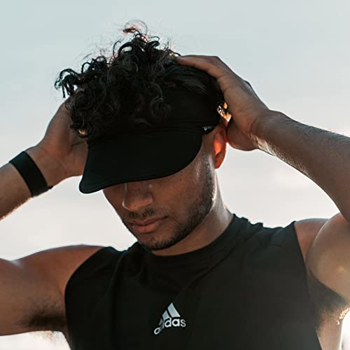 No Headache Fresca Cooling Visor, Instant Cooling Lightweight Performance Running Sun Visor Stretchy Headband SoftFlex Brim