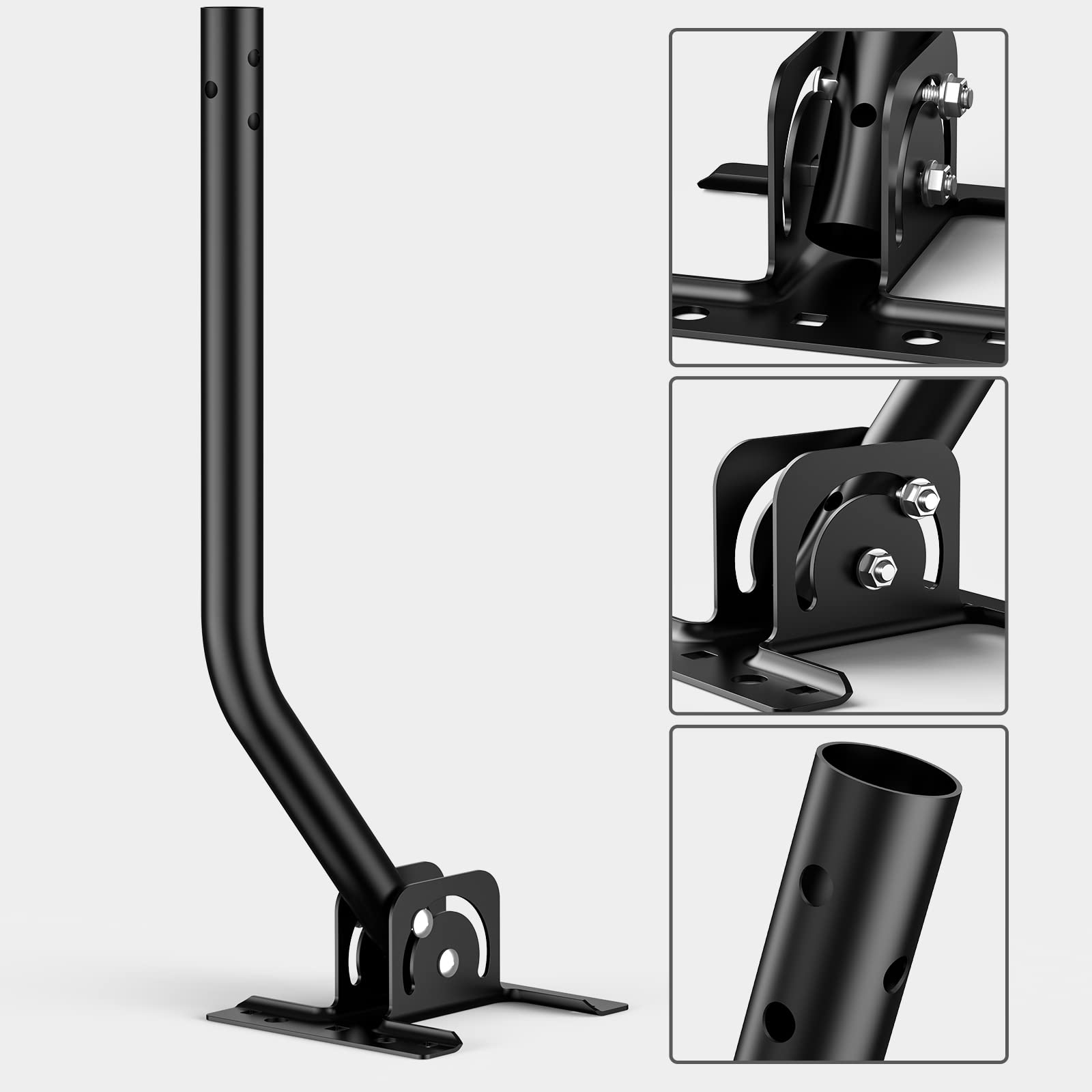 Universal Wireless Bridge Bracket Mount,ULNA 16.5" Arm Length Adjustable Antenna Mount Easy Installation Weather Station Mounting Pole with Solid Structure Weather Proof(2-Pack)