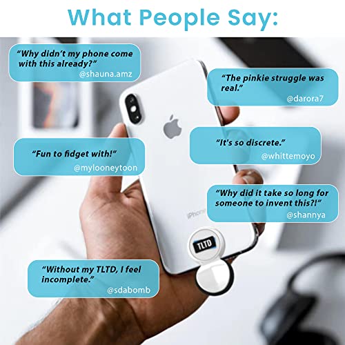 TLTD Premium Phone Grip Holder with 360°Rotation Pop Out Silicone Cushion Finger Grip for iPhone Samsung Smartphones with Secure Stick to phone & case Comfortable than Ring & Collapsible Strap (Black)