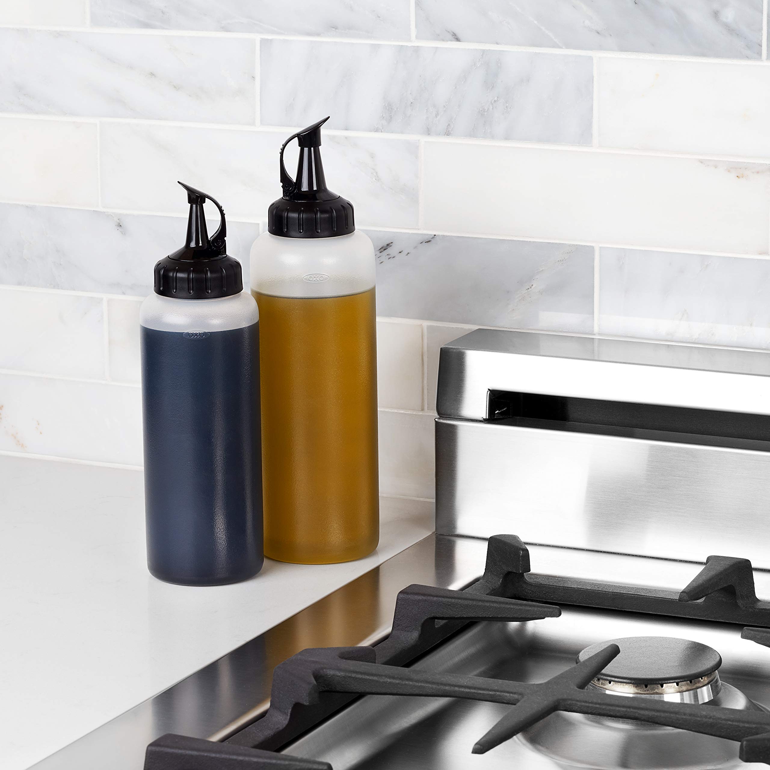 OXO Good Grips Prep & Go Leakproof Silicone Squeeze Bottles and Chef's Squeeze Bottles