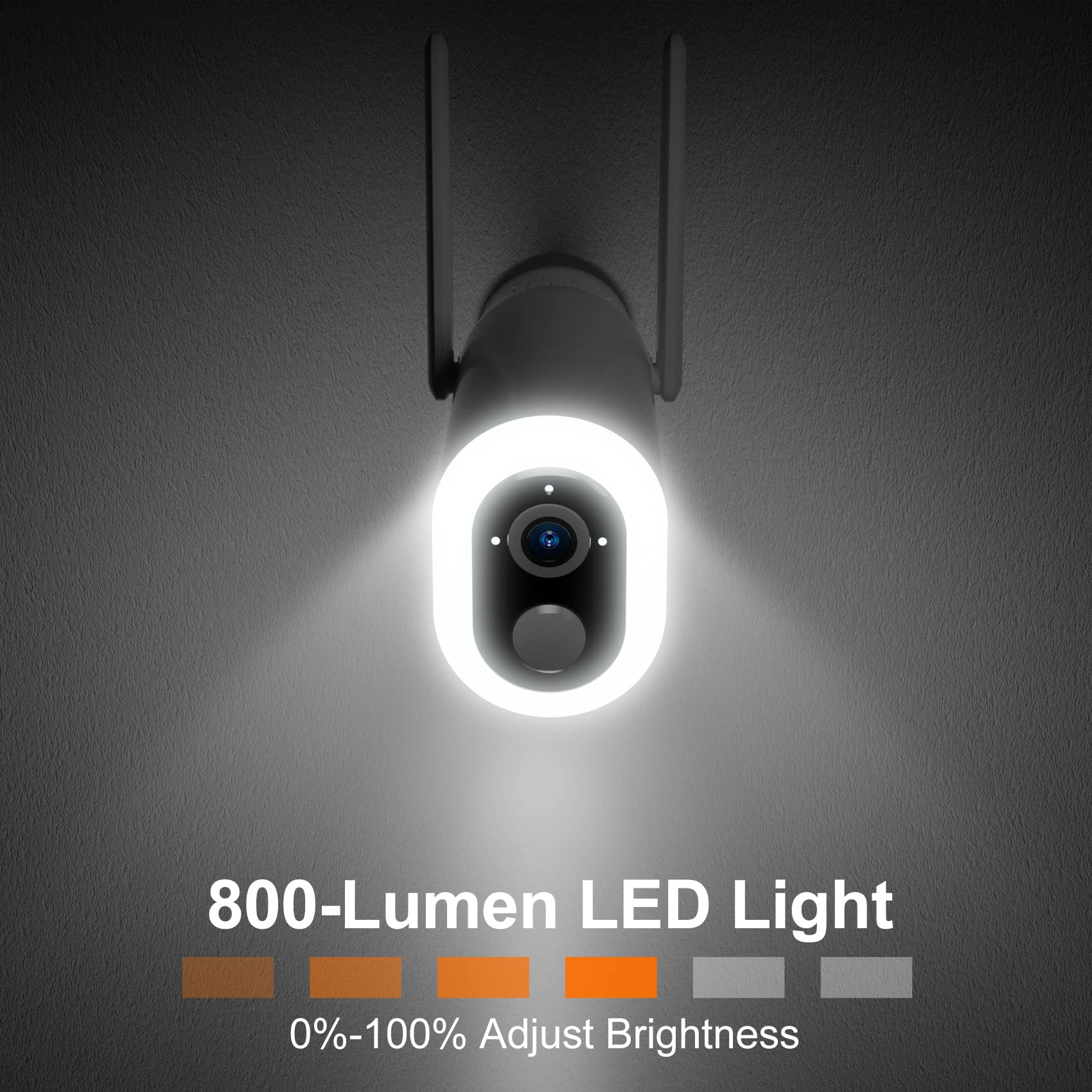 uniwatch 3MP Solar Security Cameras Wireless Outdoor for Home Security, Two Spotlights, 2K Color Night Vision Battery Powered Camera with 2.4GHz WiFi, PIR, Two-Way Talk, IP66, Cloud/SD
