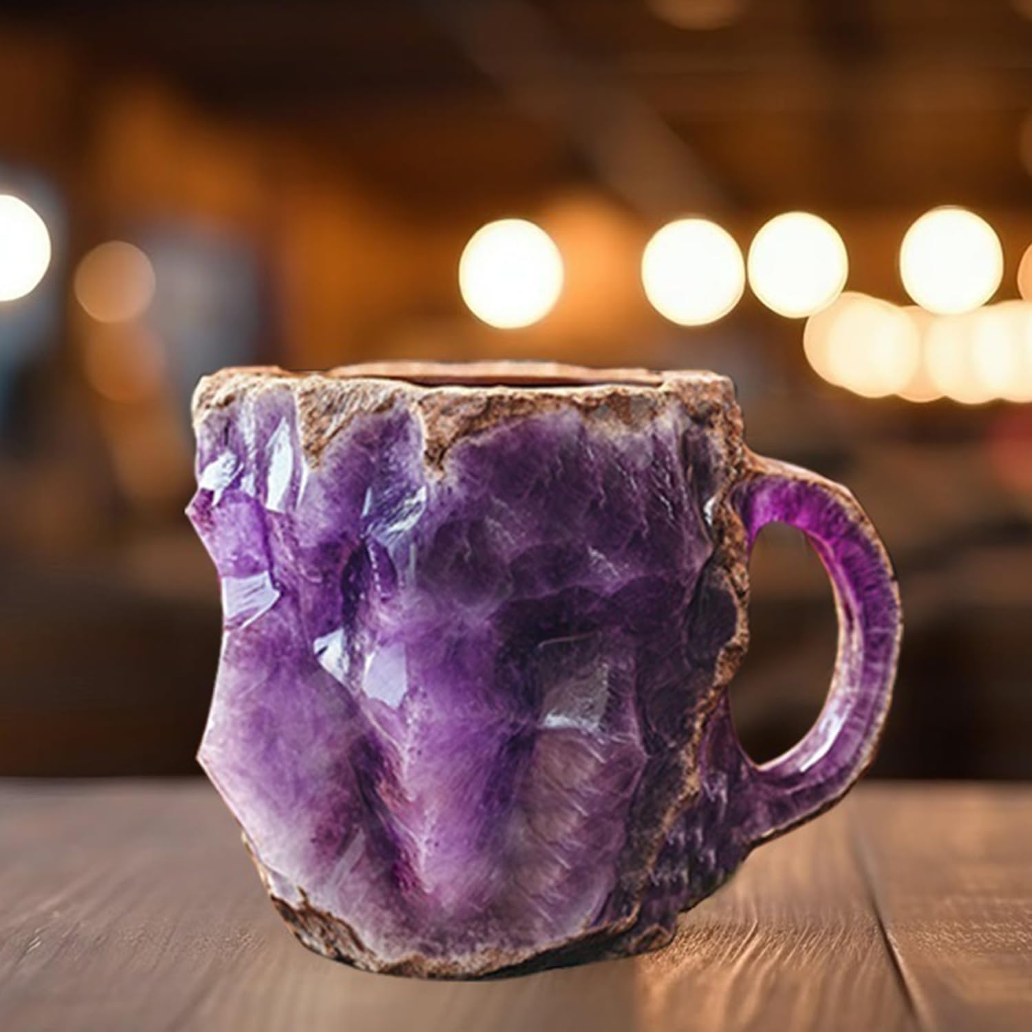 ZDFTGKM Mineral Crystal Coffee Mug, Natural Onyx Crystal Mug, Mineral Crystal Coffee Mug, Crystal Decorative Mug 1PC
