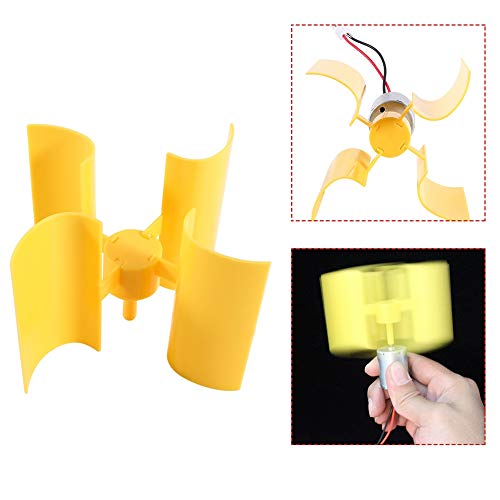 Omabeta Wind Turbine DIY Kit Health Gear Vertical Wind Generator Small Motor Vertical Electricity Generator for Science Education Teaching Physical Power Generation Principle