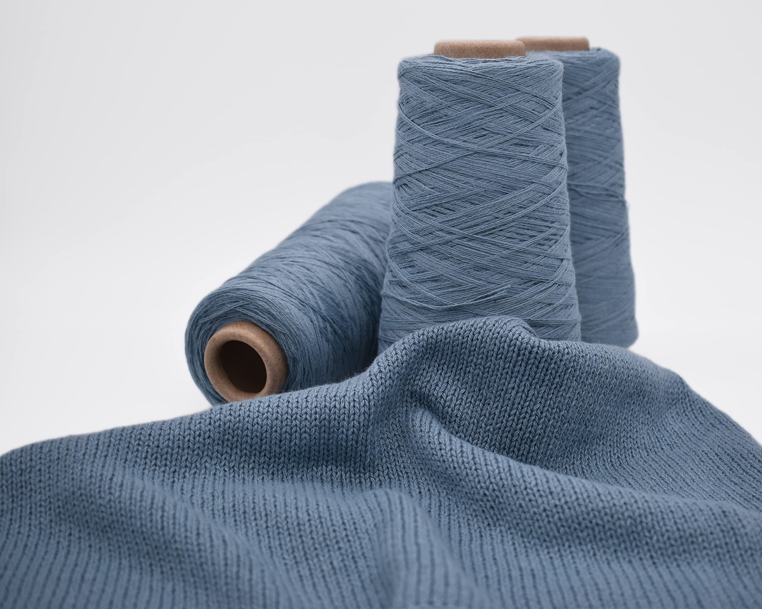 Legrand Yarn Cashmere Cotton lace Yarn for Machine Knitting, Crocheting, and Hand Knitting (Blue)