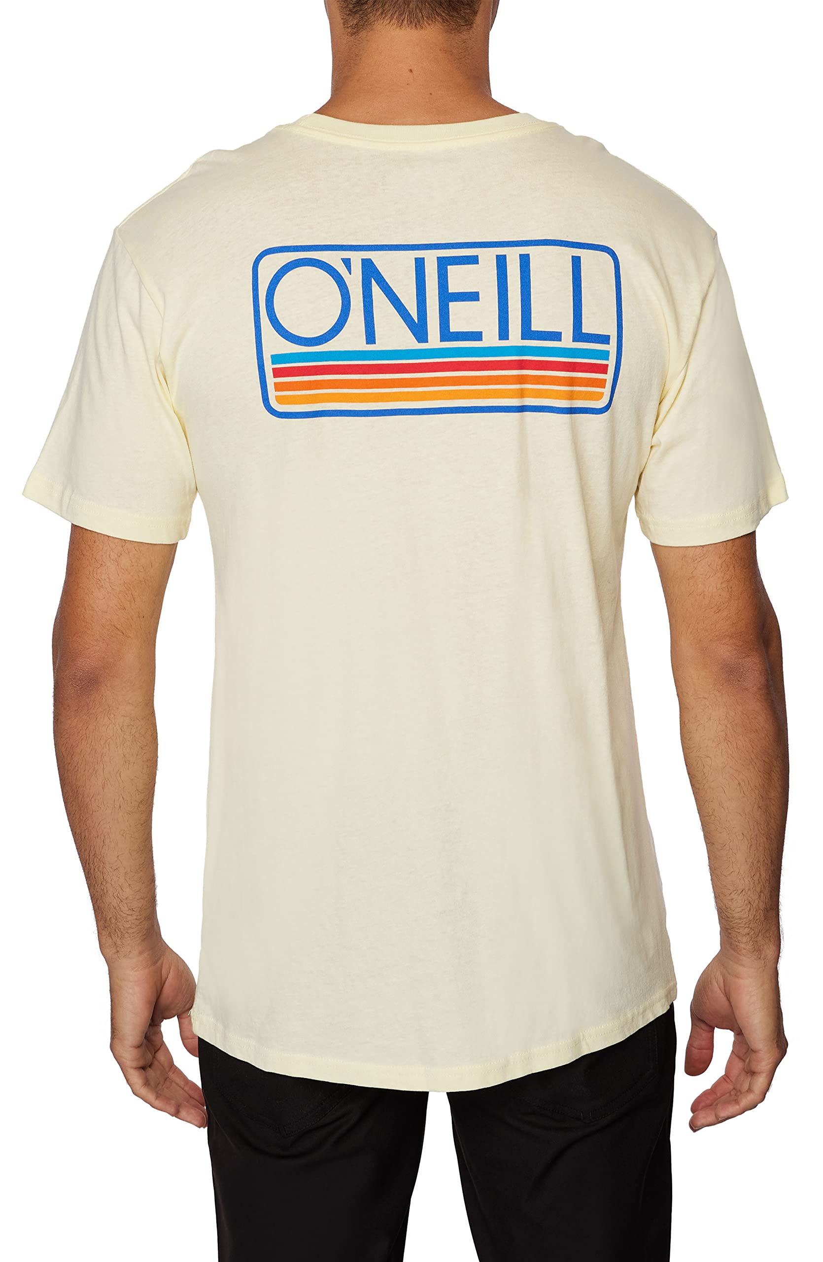 O'NEILL Mens Headquarters 2 Graphic Short Sleeve T-Shirt, Pale Yellow, L