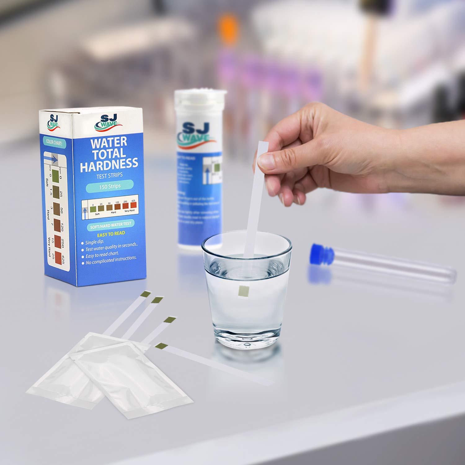 Water Hardness Test Strips | Fast and Accurate Water Quality Testing Kit for Water Softener, Swimming Pool, Fish Tank, Spa Kit and etc |150 Strips for 150 Hard Water Tests. 0-425 ppm and 0-25 gpg