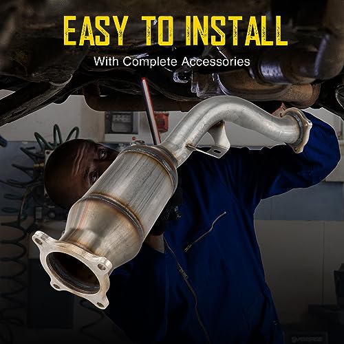 KAX Stainless Steel Catalytic Converter for 2009-2012 A4 Quattro 2.0L, Catalytic Converter Kit Direct-Fit Automotive Replacement Catalytic Converters 16595 (EPA Compliant)
