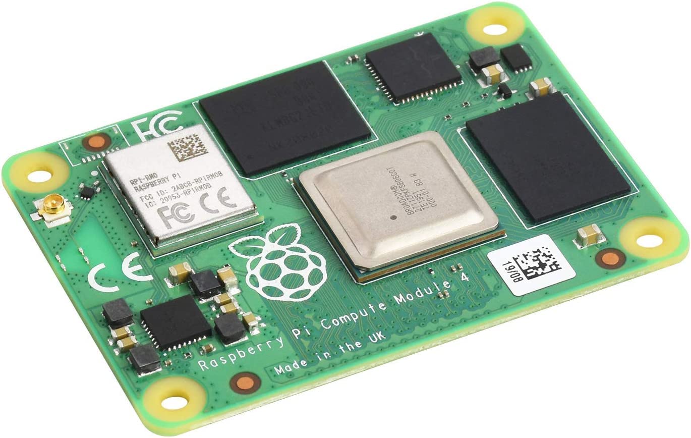 Raspberry Pi Compute Module 4 The Power of Raspberry Pi 4 in A Compact Form Factor, 8GB eMMC 1GB RAM, 2.4/5.0GHz Wi-Fi & Bluetooth 5.0 (CM4101008)