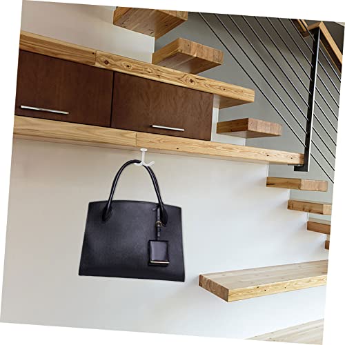 VILLCASE 4pcs Closet Garage Hat Robe Clothes Prong Top Wardrobe Bag Cabinet Coat Towel Hanging Hooks Hook Under Multifunction Kitchen Metal Bathroom Hangers Double Ceiling Clo Hanger
