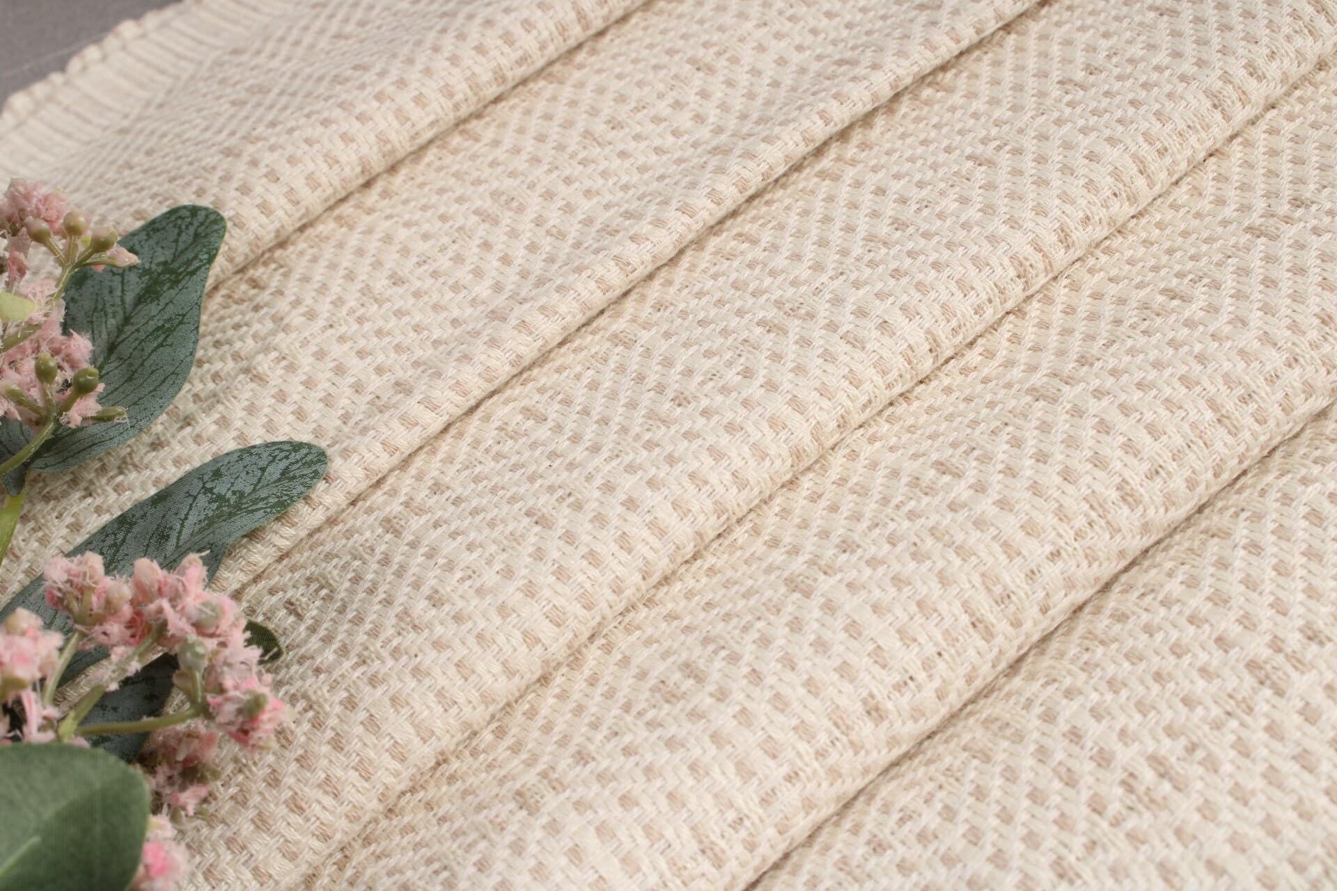kayra export Turkish Towel, 40x71 Oversized Beach Towels - Beach Blanket 100% Cotton Quick Drying Compact, Soft and Absorbent Travel Towel Gifts for Adults Beach Accessories - Diamond (Beige)