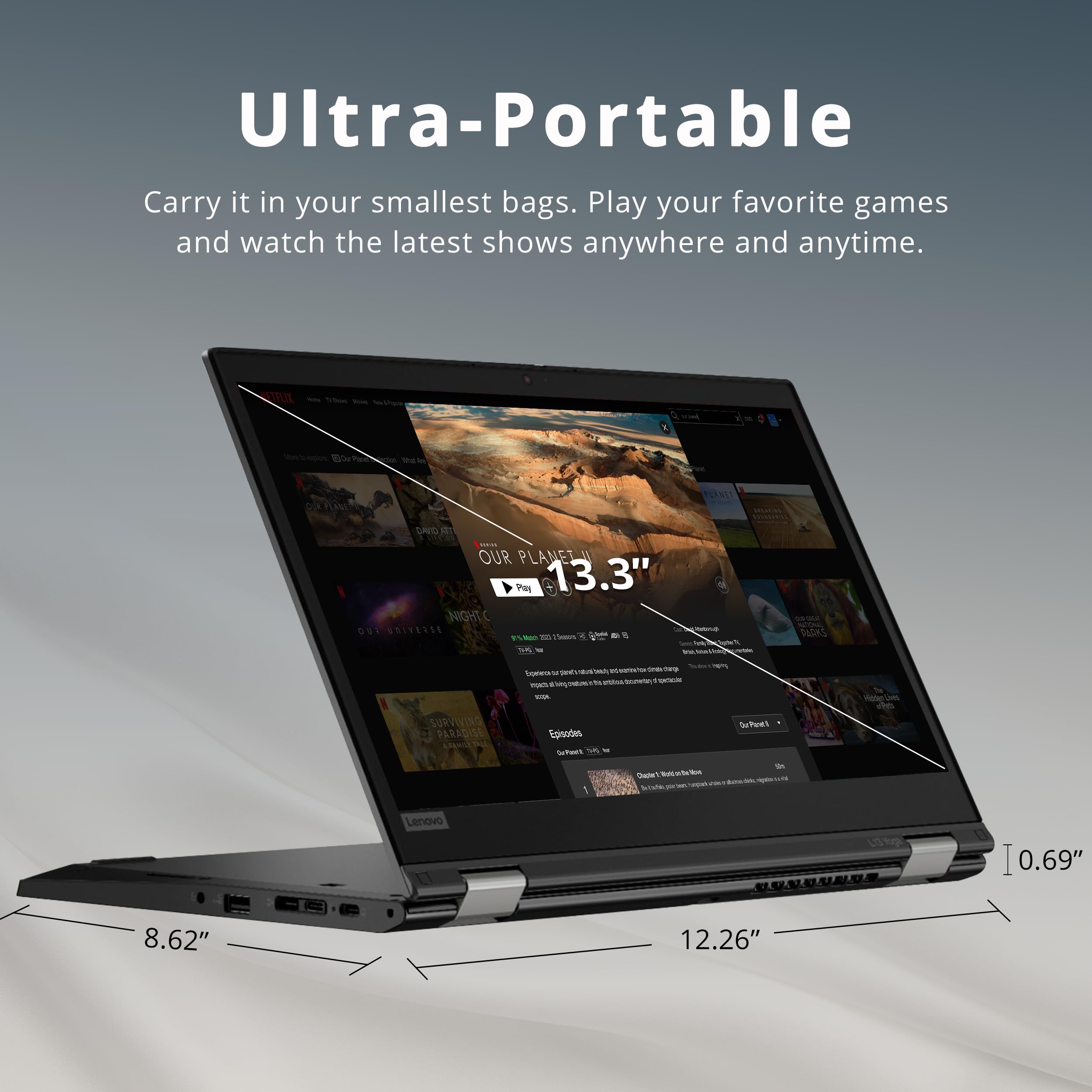 Lenovo ThinkPad L13 Yoga 2-in-1 13.3" FHD Touchscreen Laptop, Intel Core i7-1165G7, 16GB RAM, 1TB SSD, Intel Iris Xe Graphics, Fingerprint Reader, Backlit Keyboard, Win 11 Pro, Black, 32GB USB Card