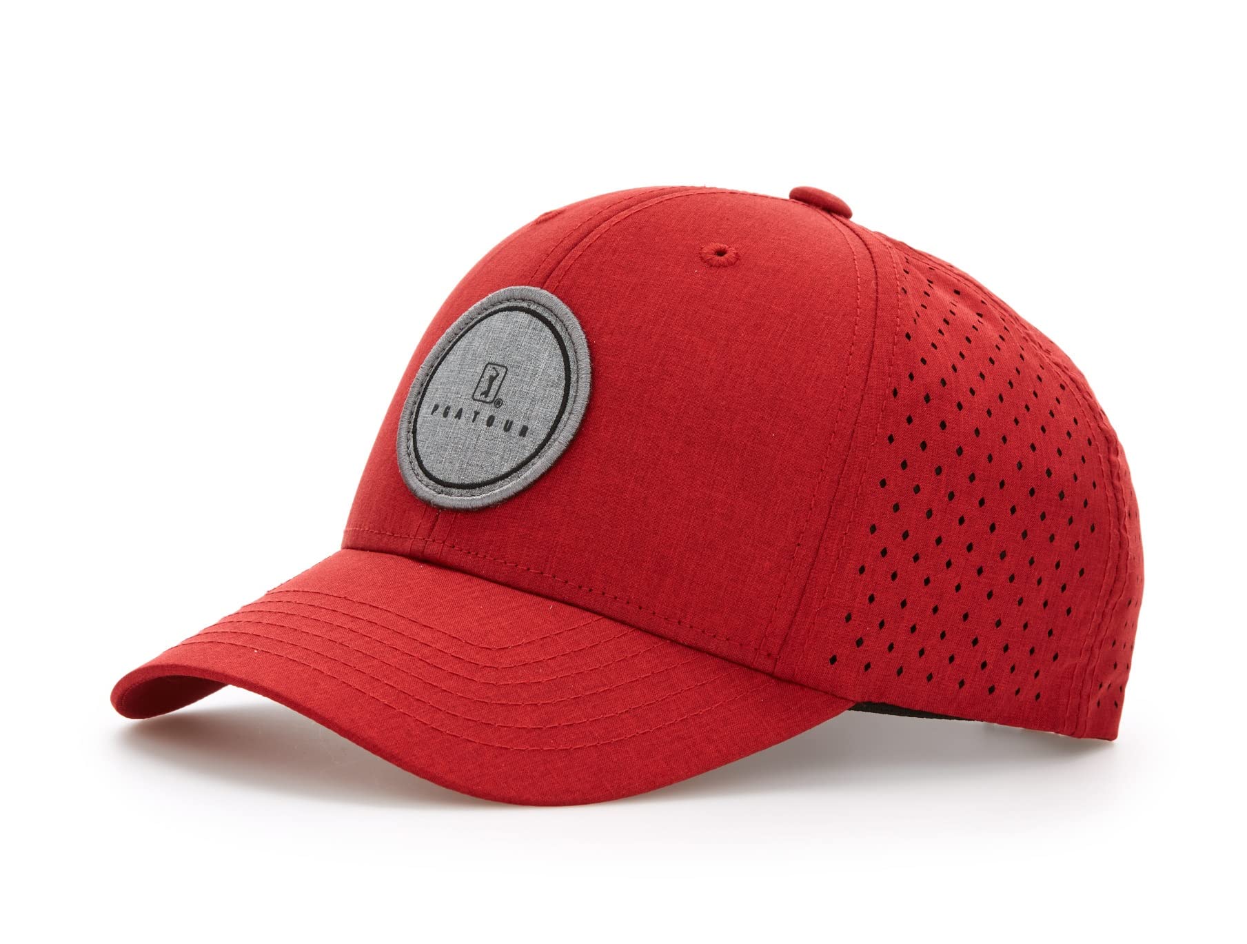 PGA TOUR Golf Heather Performance Hat Tango Red Heather