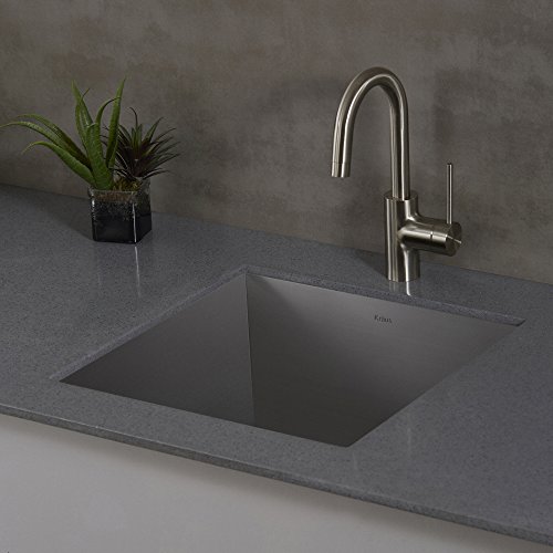 KRAUS Pax 18 1/2-inch 18 Gauge Undermount Single Bowl Stainless Steel Kitchen Sink, KHU19