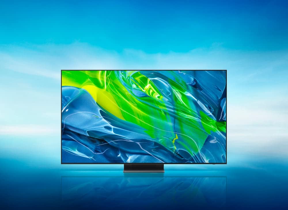 SAMSUNG QN55S95BAFXZA 55" Quantum OLED HDR UHD 4K Smart TV with a Sanus Systems VLF728-B2 Full Motion Wall Mount (2022)(USED)