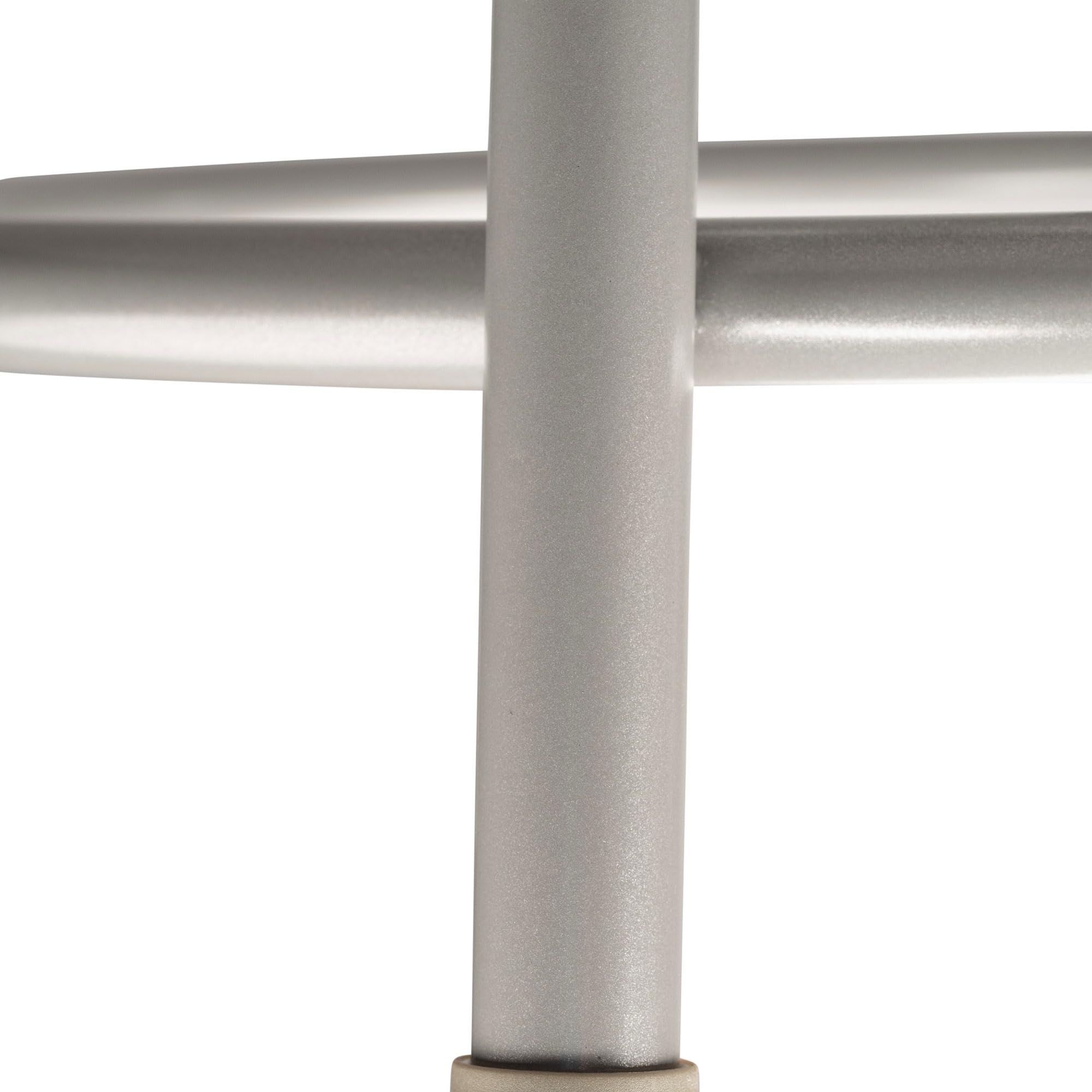National Public Seating 6400 Series Heavy Duty 18 Inch Steel Stool with Vinyl Padded Seat Supports up to 300 Pounds, Grey Frame and Legs