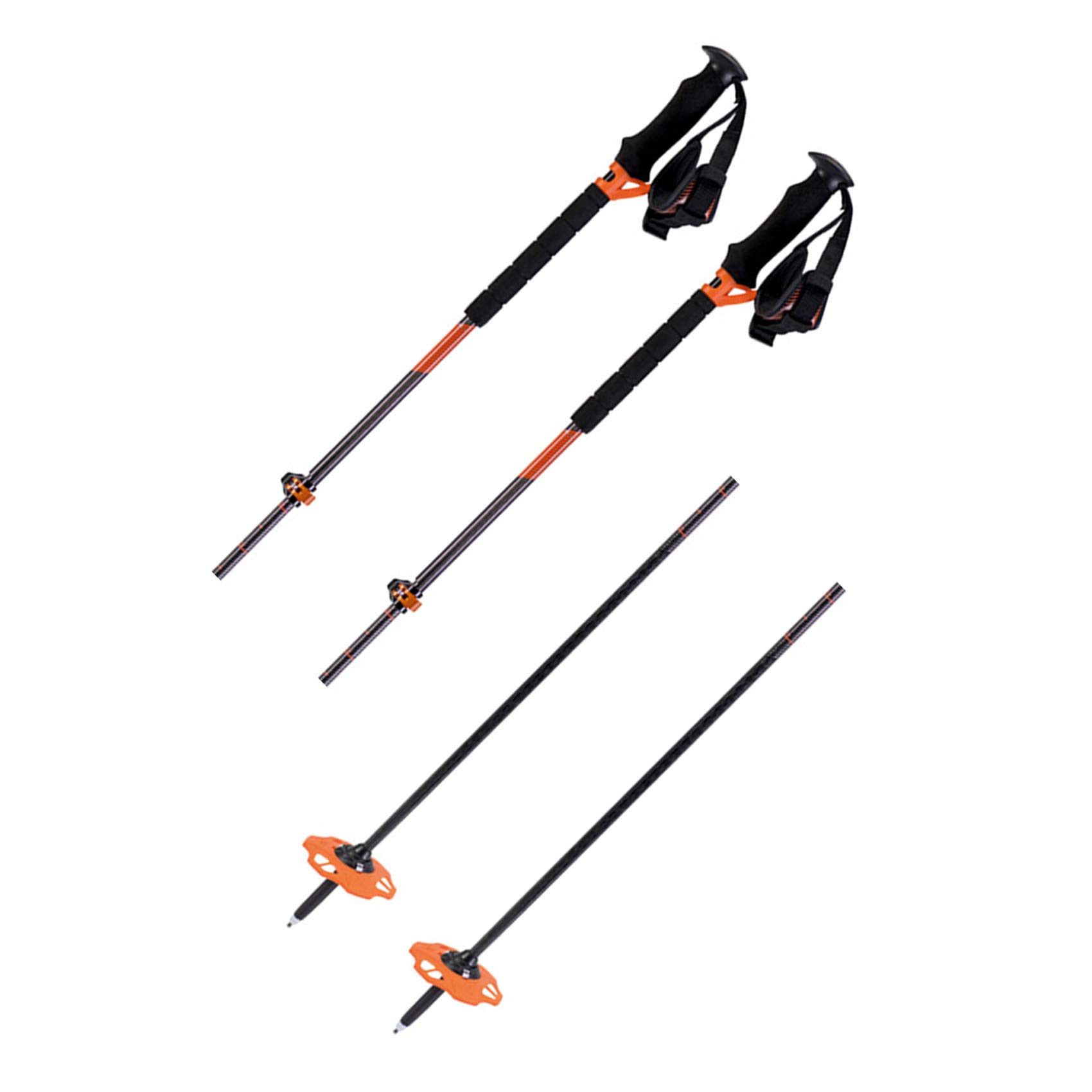K2 Skis Men's Lock Jade Carbon Plus Ski Poles, Design, One Size