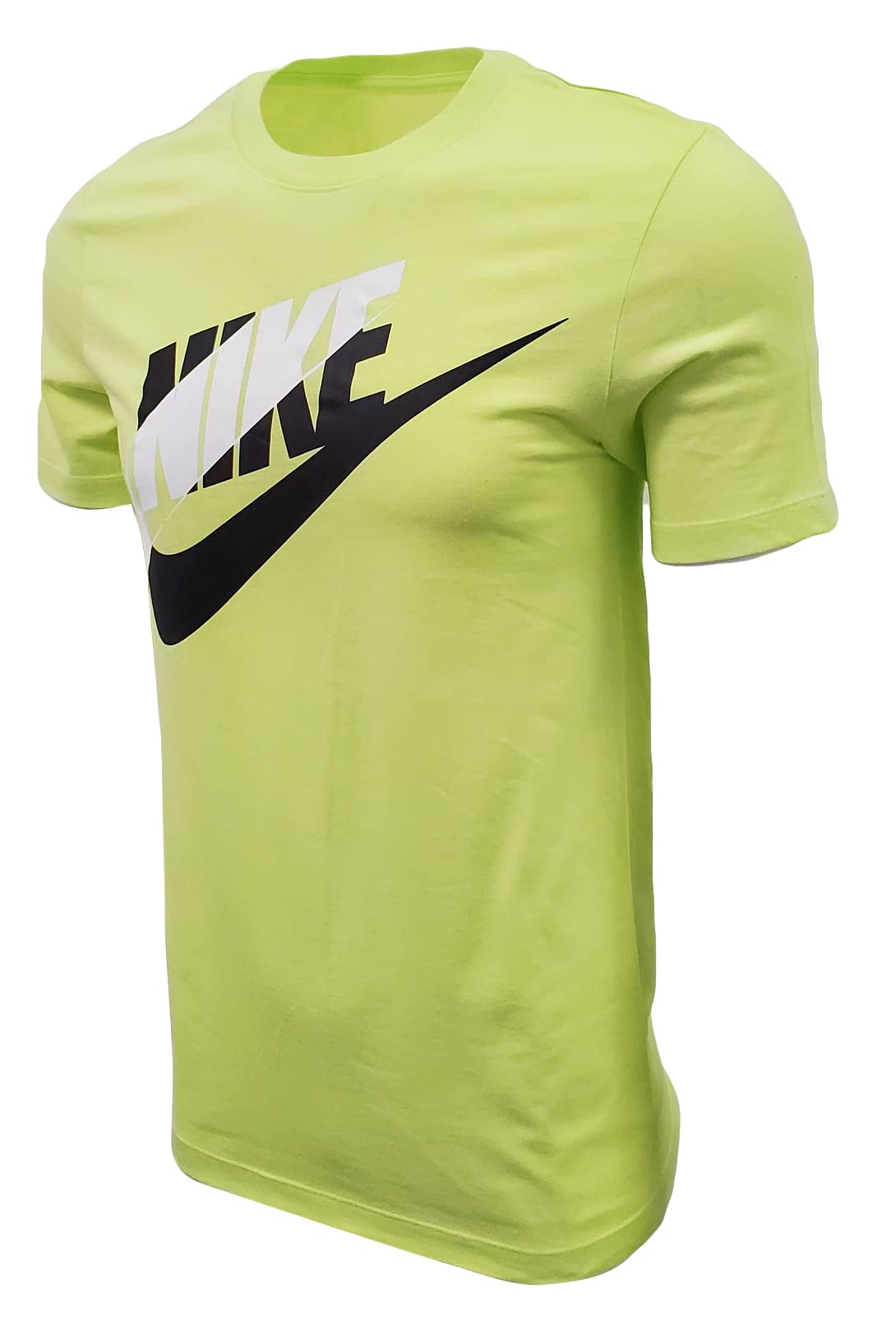 Nike Sportswear Mens Graphic T Shirt (Medium, Neon (Black/White Colorblock))