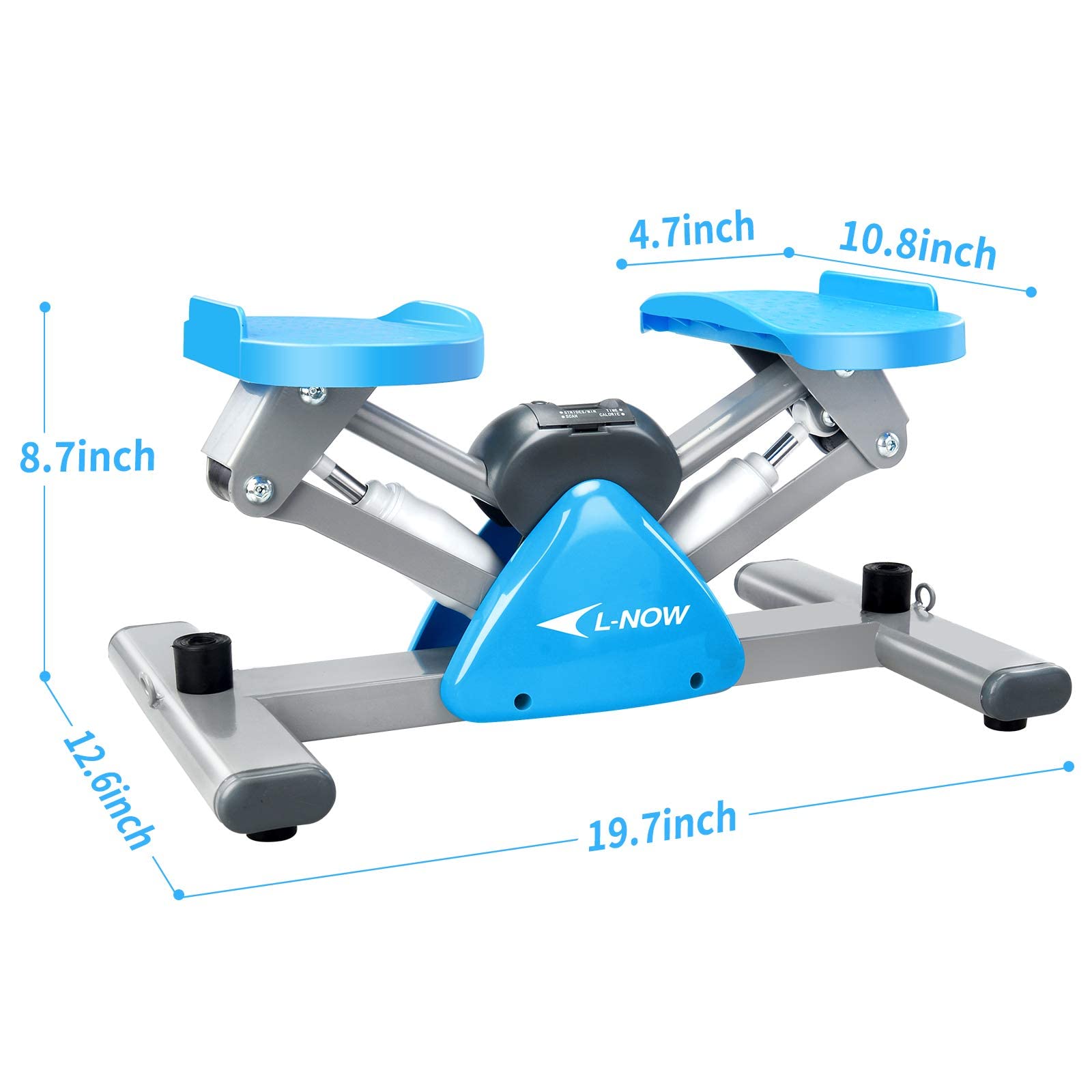 L NOW Mini Stair Stepper for Exercise Equipment Stair Stepper Machine with Resistance Bands and LCD Monitor,Mini Stepper for Indoor Workout