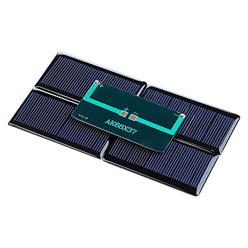 SUNYIMA 10Pcs 5V 60mA Epoxy Solar Panel Polycrystalline Solar Cells for Solar Battery Charger DIY Solar Syatem Kits 68mmx37mm / 2.67"x1.45" 5V Solar Cells