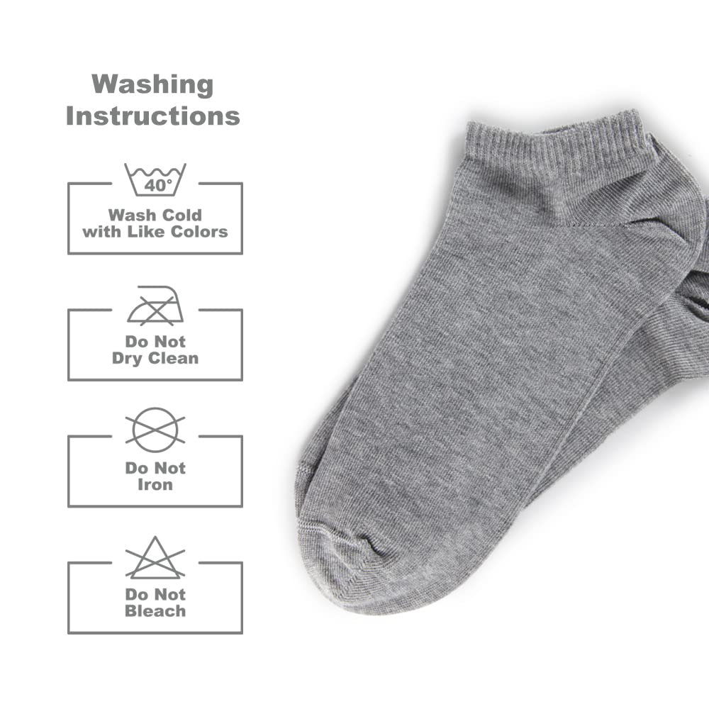 Newo Select Seamless Socks Ankle Low-Cut for Men, Women 12 Pairs, 1 Dozen with Mesh Laundry Bag (9-13, White)