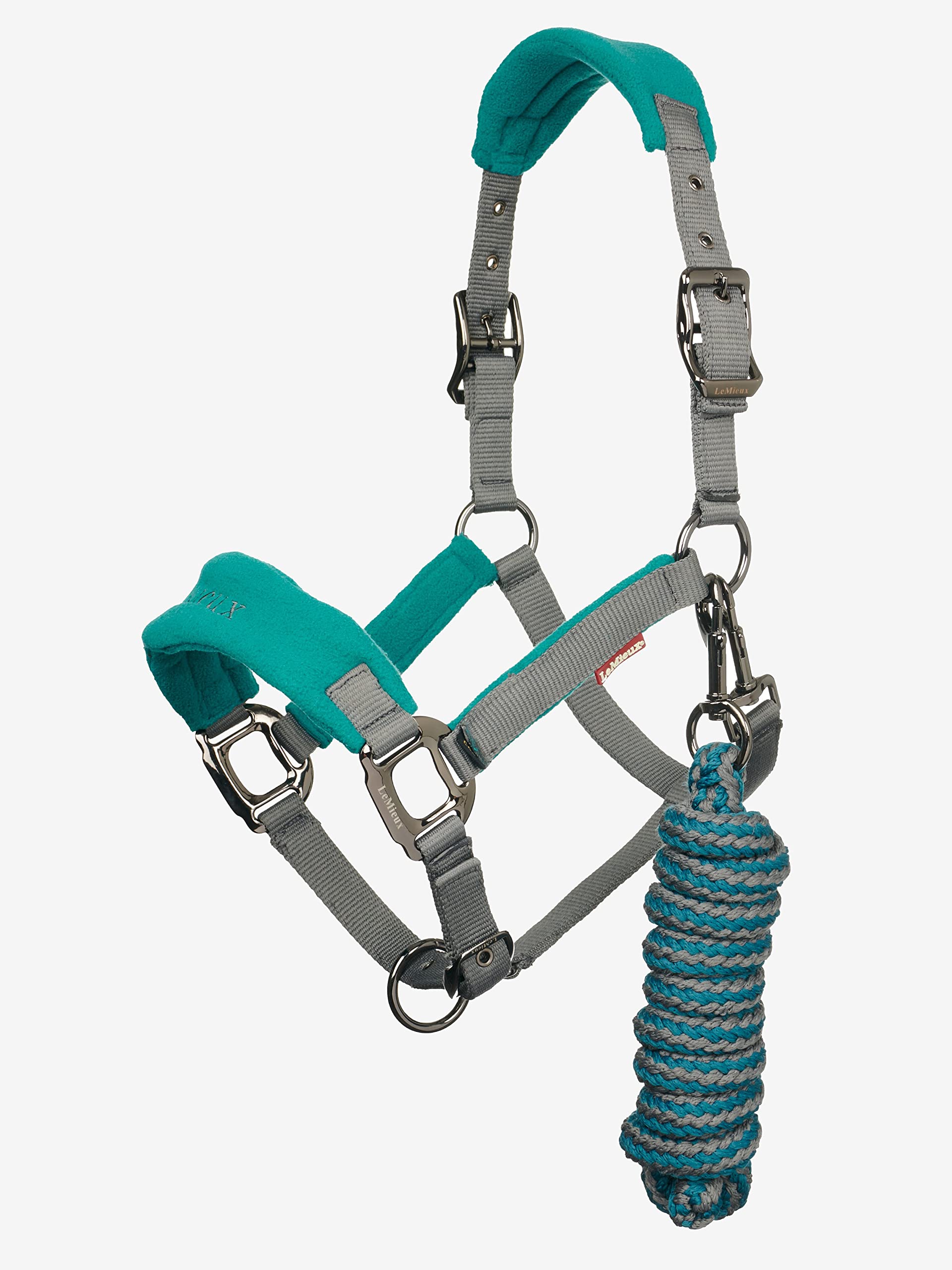 LeMieux Vogue Fleece Headcollar - Halter & Leadrope (Peacock - X-Full)