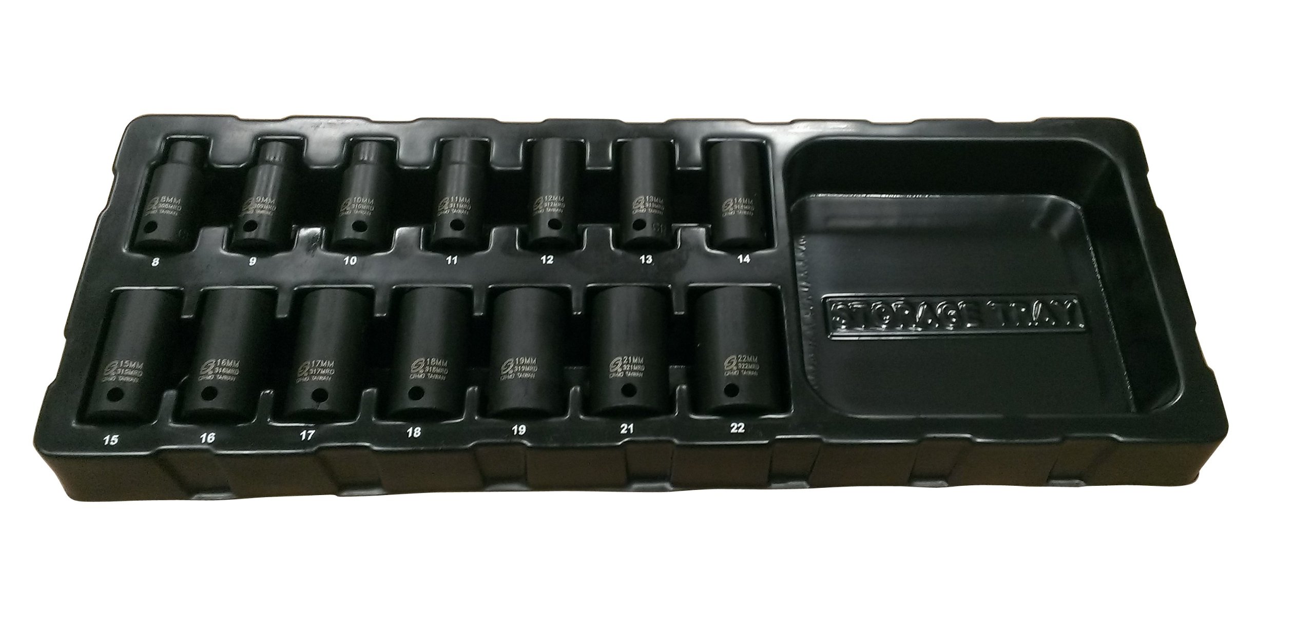 Sunex 3328 Sunex 3328 3/8-Inch Drive Metric Mid-Depth Impact Socket Set, 14-Piece