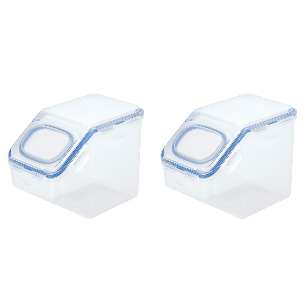 LocknLock Easy Essentials Food Lids (Flip-top) / Pantry Storage Containers, BPA Free, Top-10 Cup-for Snacks, Clear (Pack of 2)