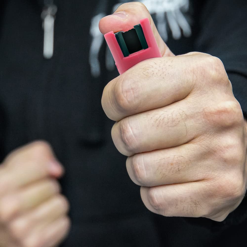 Pepper Spray Keychain - Maximum Strength MC 1.44 - Pepper Sprayer Self Defense - Wholesale Items for Resale Bulk, Pink 8 Pack, Light Blue/Pink