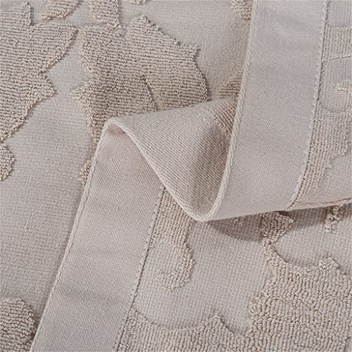 ZHAOLEI Soft Warm Cotton Blanket Adult Full Queen Size Floral Pattern Jacquard Summer Towel Blankets on The Bed (Color : Gray, Size : 200cmx230cm)