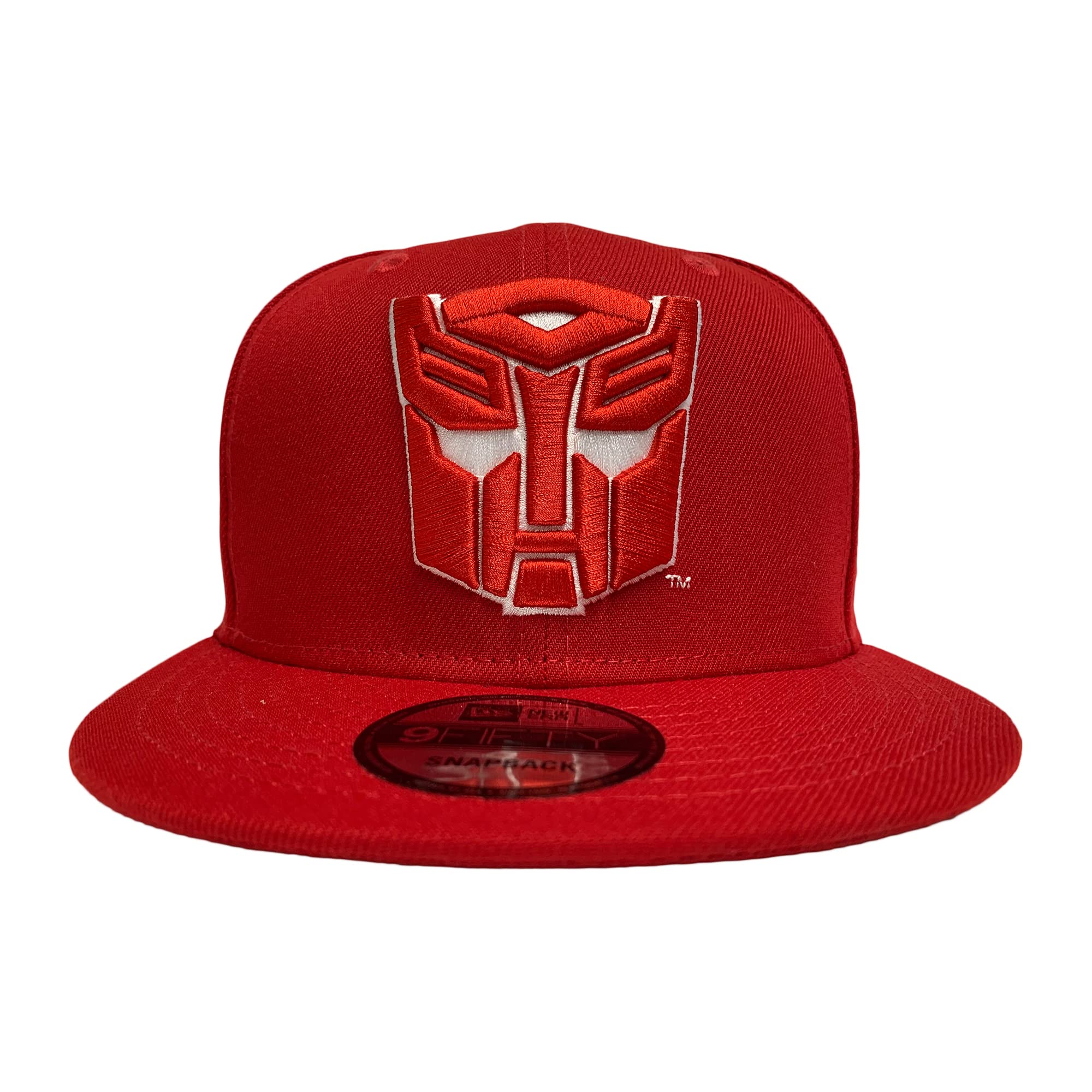 New Era 9FIFTY Transformers Autobot Logo Symbol 80's Cartoon Snapback Hat Cap Red