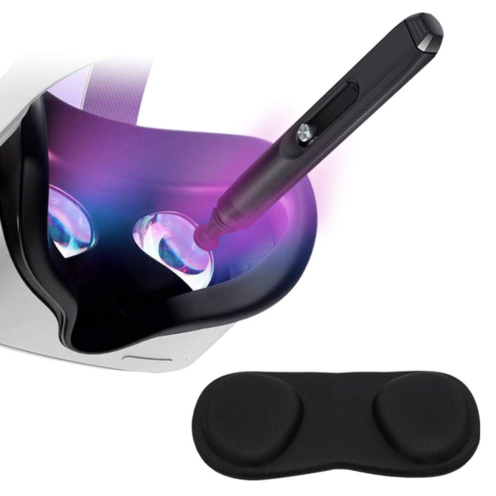 Lens Cleaning Pen and Lens Cover Compatible with Quest 2 Pro Quest 3 Apple Vision Pro, Optical Lens Dust and Fingerprint Cleaning for Valve Index PSVR 2 HTC Vive Pico4 VR Headset, DJI Drone, Cameras