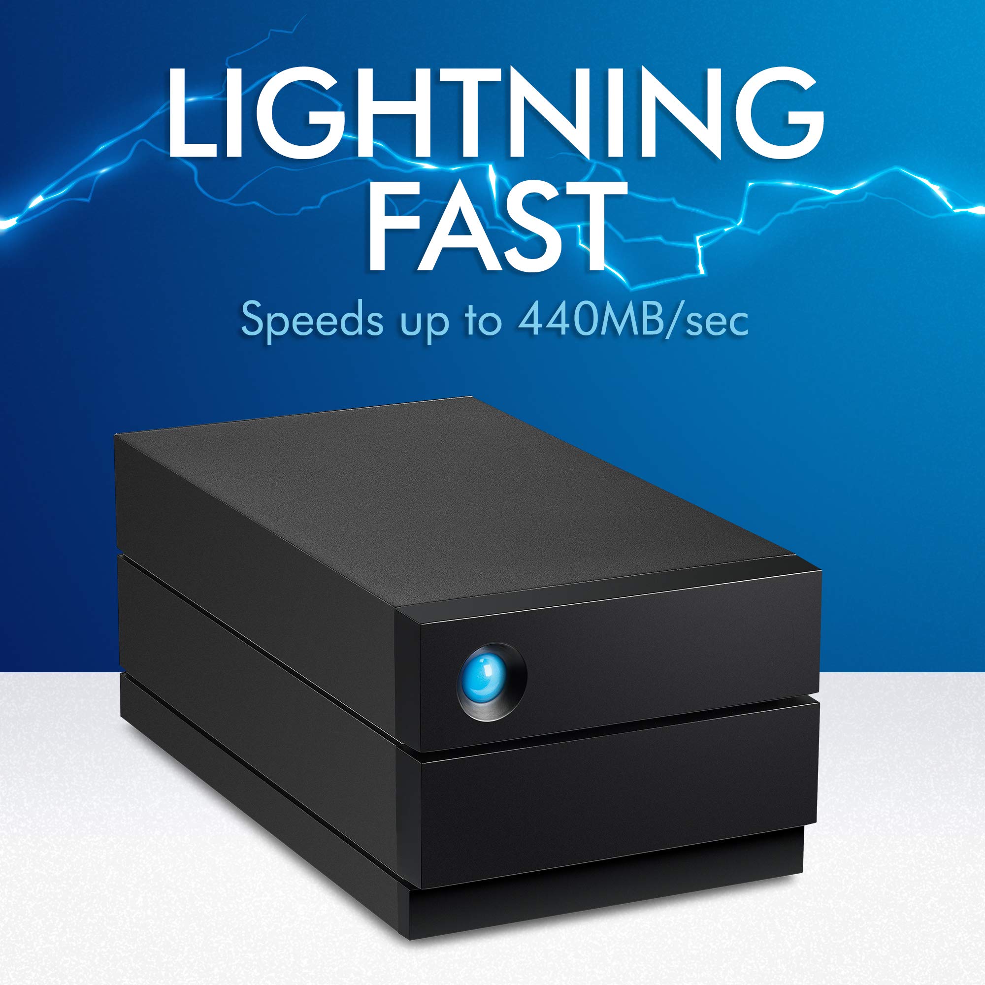 LaCie 2big RAID 28TB External Hard Drive Desktop HDD โ USB-C, 7200 RPM Enterprise Class Drives, for Mac and PC Desktop, Rescue Services (STHJ28000800)