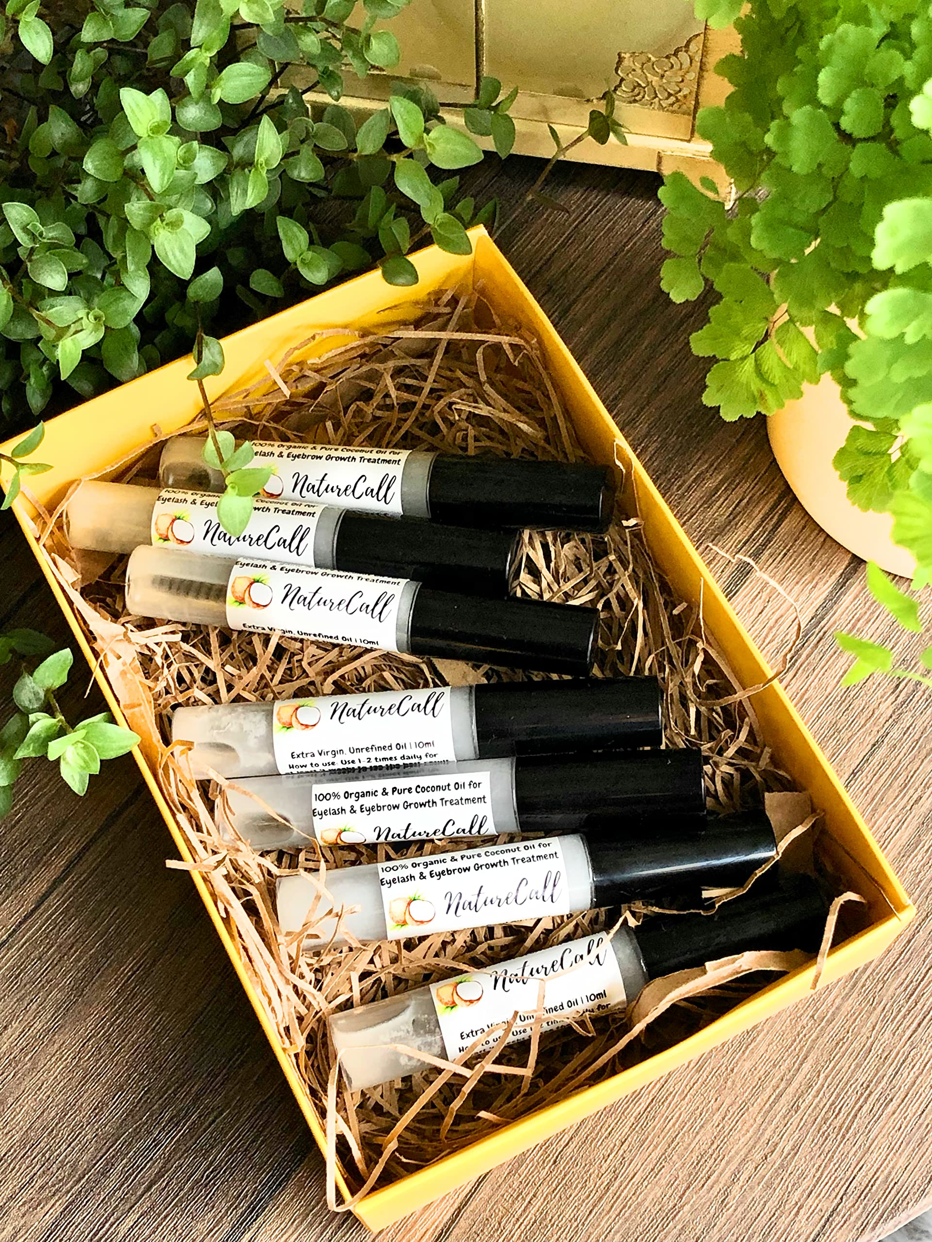 NatureCall Coconut Oil for Eyelash and Eyebrow Growth (pack of 1, 10ml bottle)