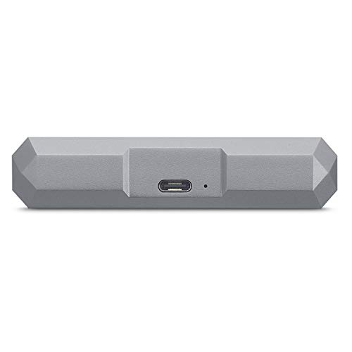 LaCie Mobile Drive 5TB External Hard Drive Portable HDD – Space Gray USB-C USB 3.0, for Mac and PC Desktop, 1 Month Adobe CC (STHG5000402)