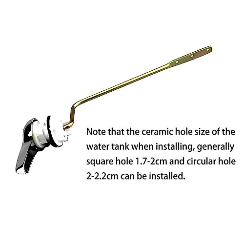 XHGAYL Toilet Flush Handle Replacement Kit,Side Mount Toilet Tank Lever,Toilet Tank Trip Lever with Stainless Steel Flapper Chain,Brushed Nickel