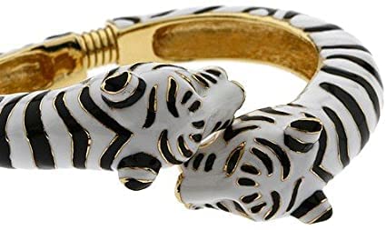 Kenneth Jay Lane Animal Head and Animal Print Bangles - Tiger, Giraffe, Elephant