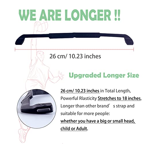 UPIONIC Eyeglass Strap Eyewear Retainers, Silicone Glasses strap, Non-slip Elastic Sports Straps for Men, Women, Kids, Sunglasses Straps,3Pcs,Clear