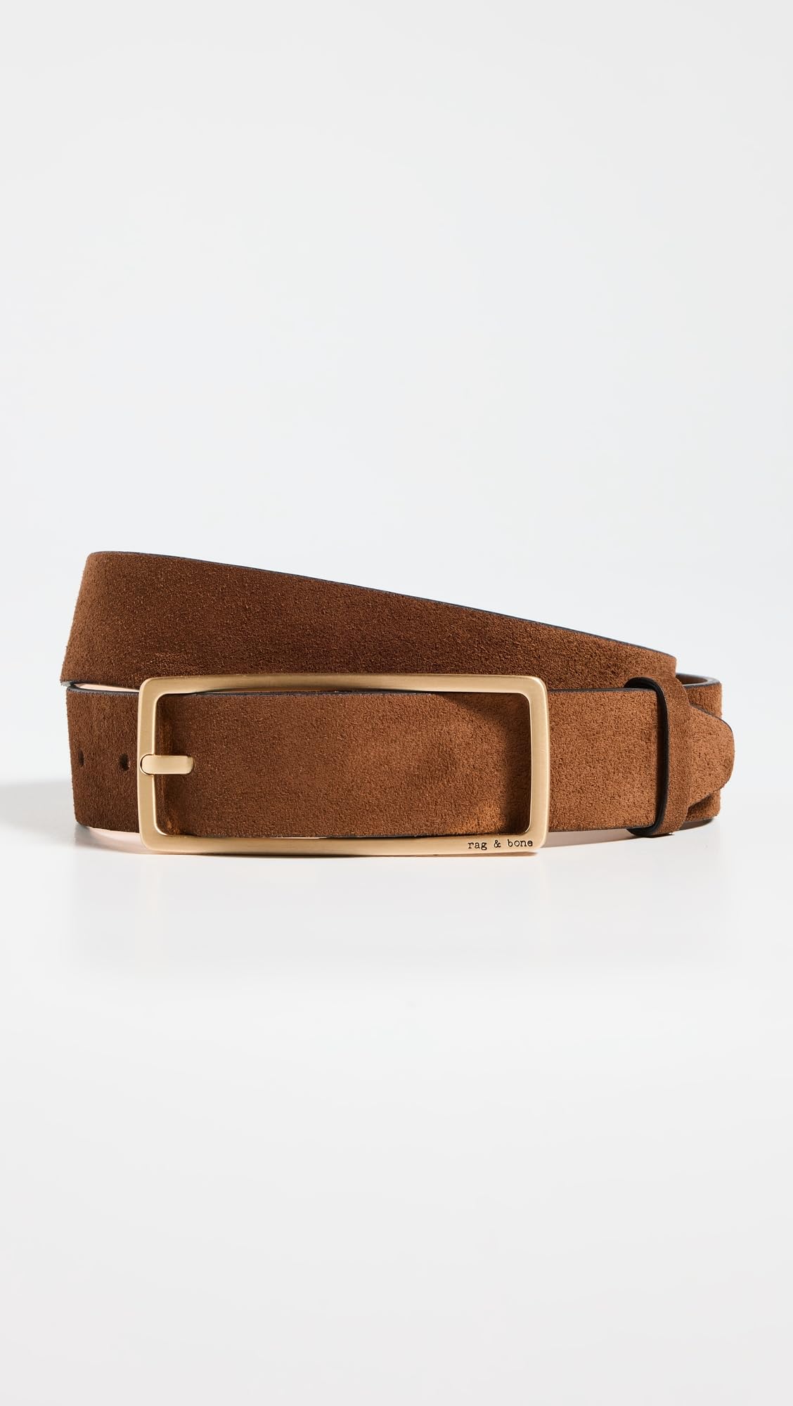rag & bone Women's Rebound Belt, Chestnut Suede, Brown, S